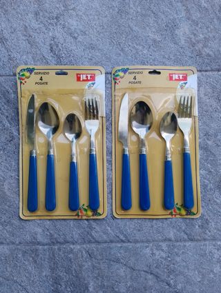 2 set posate acciaio inox