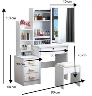 Ballerina con specchio scorrevole, misure come in