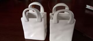 Vasetti ceramica bianca