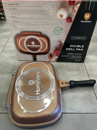 Bistecchiera doppia da 36 cm antiaderente, unico c