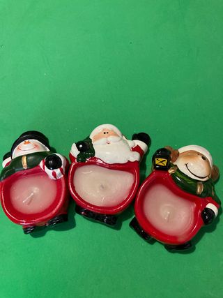 portacandele con motivi natalizi