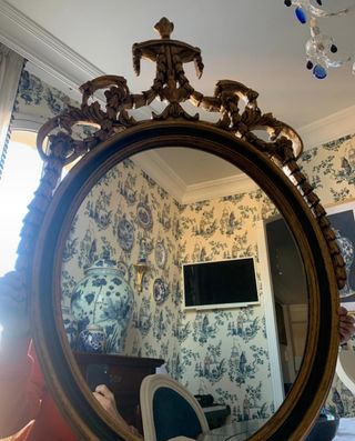 Specchio in legno stile impero