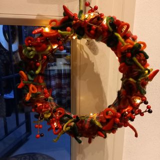 Corona natalizia con led