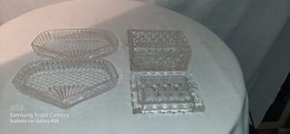 Vassoi cristallo trasparente 3 PZ