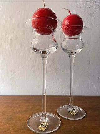 Coppia Candelieri in Cristallo