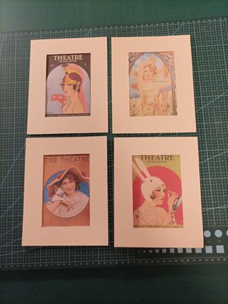 Serie 4 ristampe liberty 15x19 cm