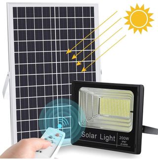 Faro Solare A Led Da 200W Smd IP67 Con Sensore Cre