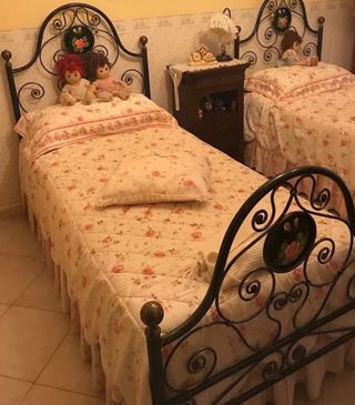 Coppia letto in ferro battuto