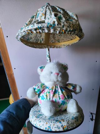Lampada da tavolo stoffa e orsetto