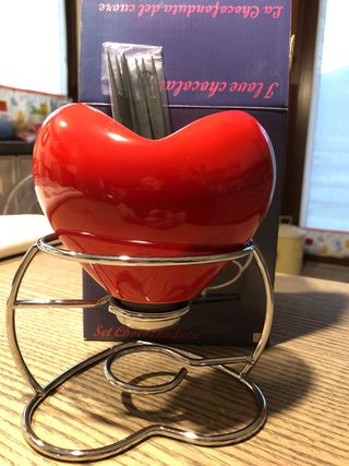 Set per fonduta cioccolato. nuovo con cartellino