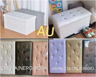 PUFF POUF CONTENITORE ECOPELLE