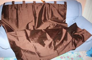 2 tende non trasparenti marrone lucente