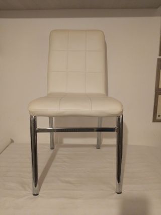 4 Sedie ecopelle  bianca mondo convenienza