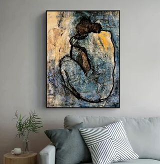 quadro arre soggiorno tela astratta donna