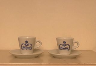 6 tazze + 6 piattini da bar caffè Vignani