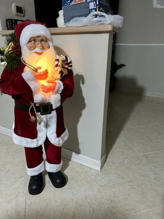 babbo natale 90 centimetri con luce