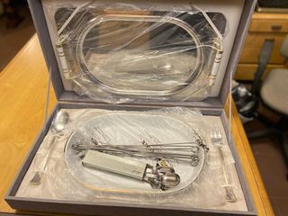 Set vassoio per il pesce inox