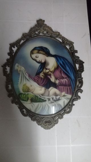 Quadro Madonna con bambino 41x29