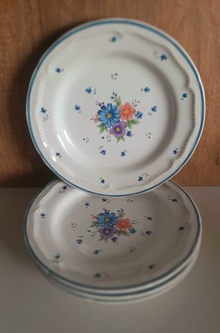4 piatti Provincial Bouquet vintage