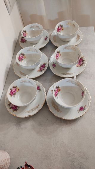 6 Tazze tè vintage anni 60
