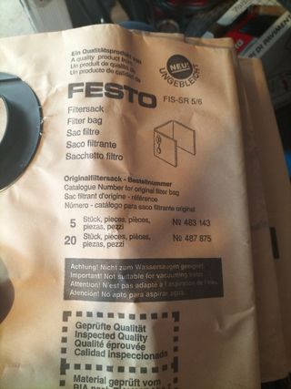 6 Sacco filtrante festo