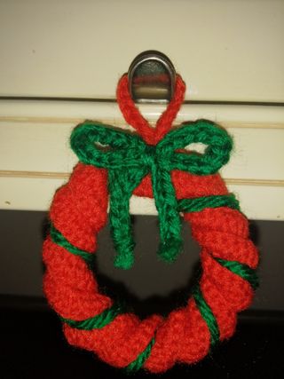 Ghirlanda hand made rossa e verde