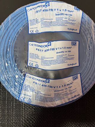 cavo 1x1,5 metri 100 blu