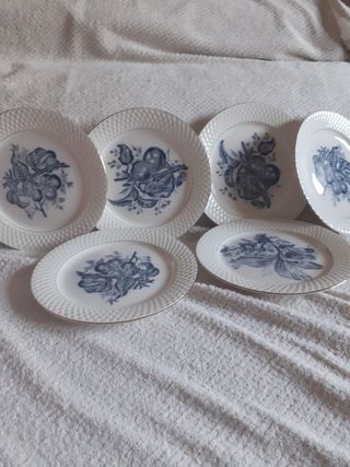 6 piatti da frutta antichi