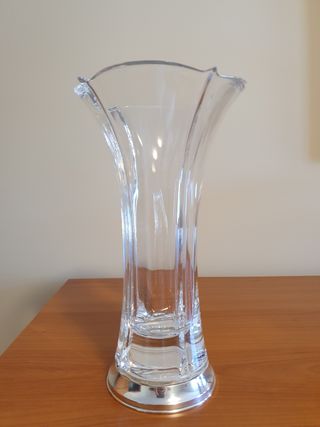 Vaso in cristallo e argento