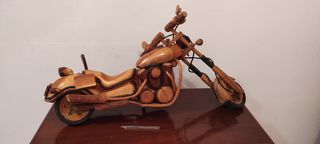 Moto Harley in legno