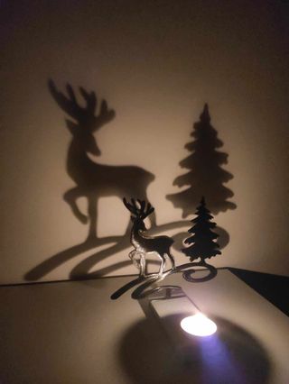 Porta Candela - Renna Di Natale