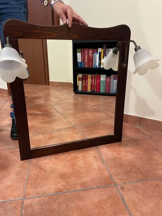 Specchio bagno legno