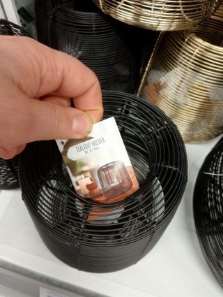 Porta candela in ferro