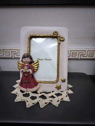 Portafoto natalizio in ceramica