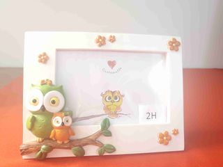 2H Portafoto Cuore Matto con gufetti