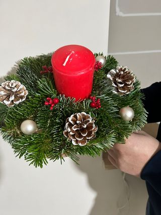 Centro tavola con abete naturale