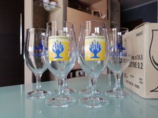 Set 6 calici da birra da collezione in confezione