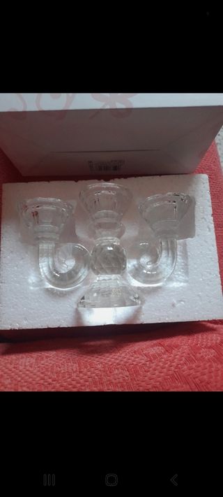 Candelabro a 3 candele cristallo