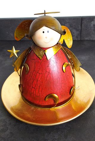 Addobbo natalizio angelo soprammobile fatto a mano