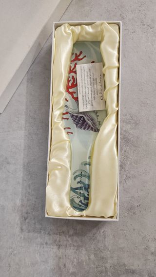 Paletta coltello torta dolci in vetro decorato