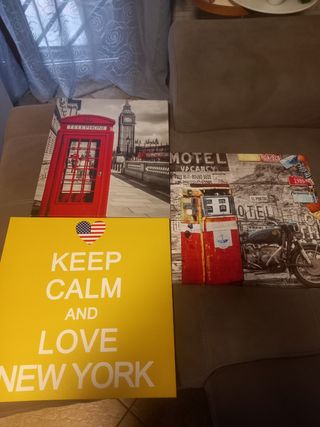 Lotto 3 quadri canvas