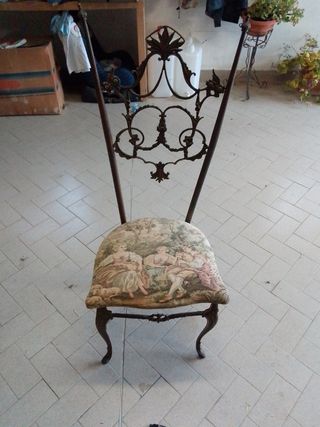 Sedia ottone vintage