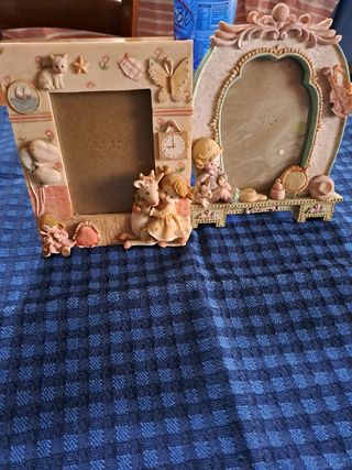 Coppia cornici porta foto vintage