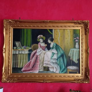 Arazzo cornice in legno dorata