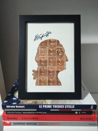 Quadro Washington su Veri Francobolli Stati Uniti