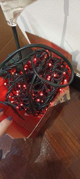 Luci rosse per albero di natale