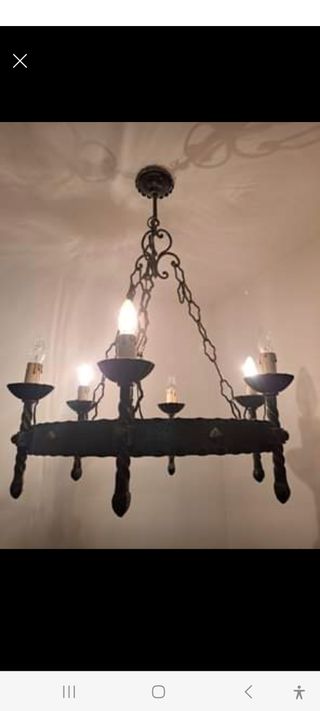 lampadario in ferro battuto diam 57 cm