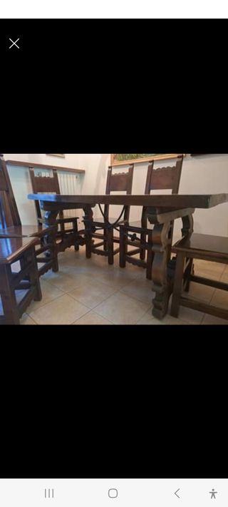 nr 6 sedie legno noce