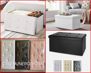 PUFF POUF CONTENITORE ECOPELLE