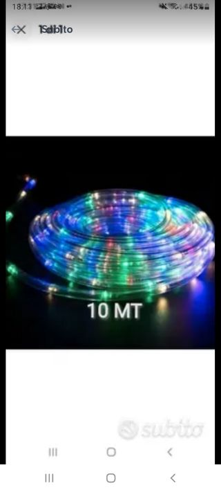 TUBO LUMINOSO LED LUCI 10MT